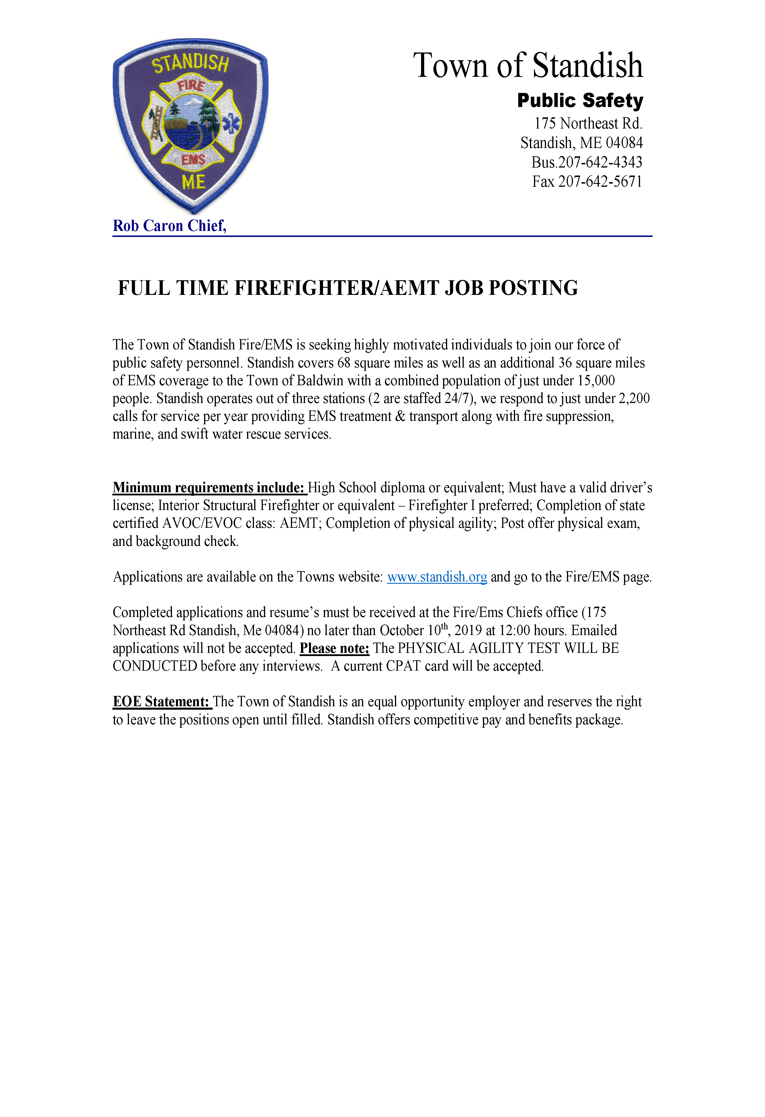 full time job posting 2018