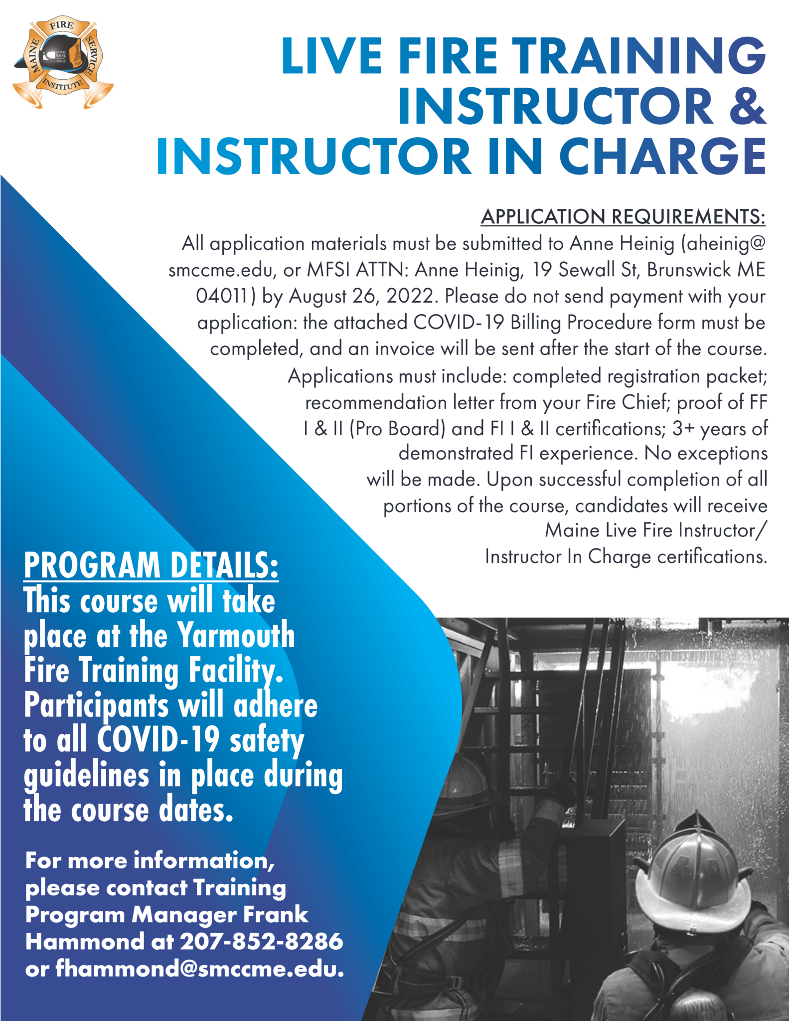 Live Fire Instructor / Instructor in Charge Program - Yarmouth - Maine ...