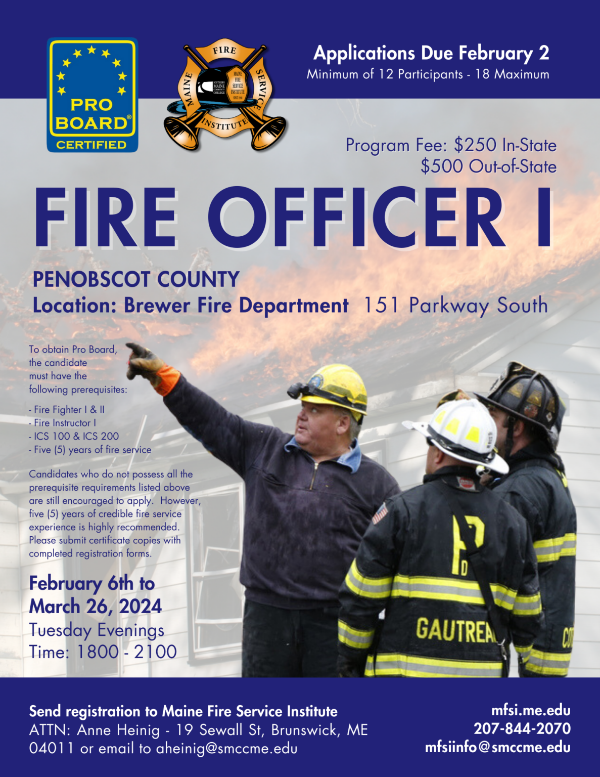 Fire Officer I - Brewer - Maine Fire Service Institute