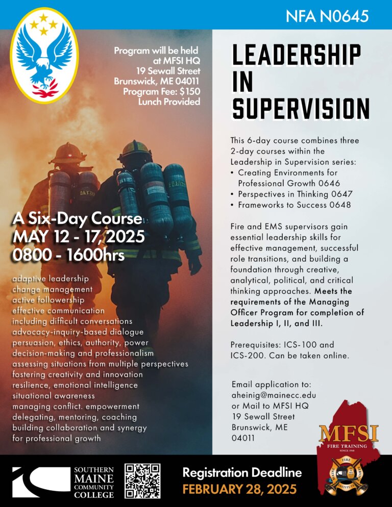 *FULL* NFA Six-Day (Leadership in Supervision Series) N0645 - Maine ...